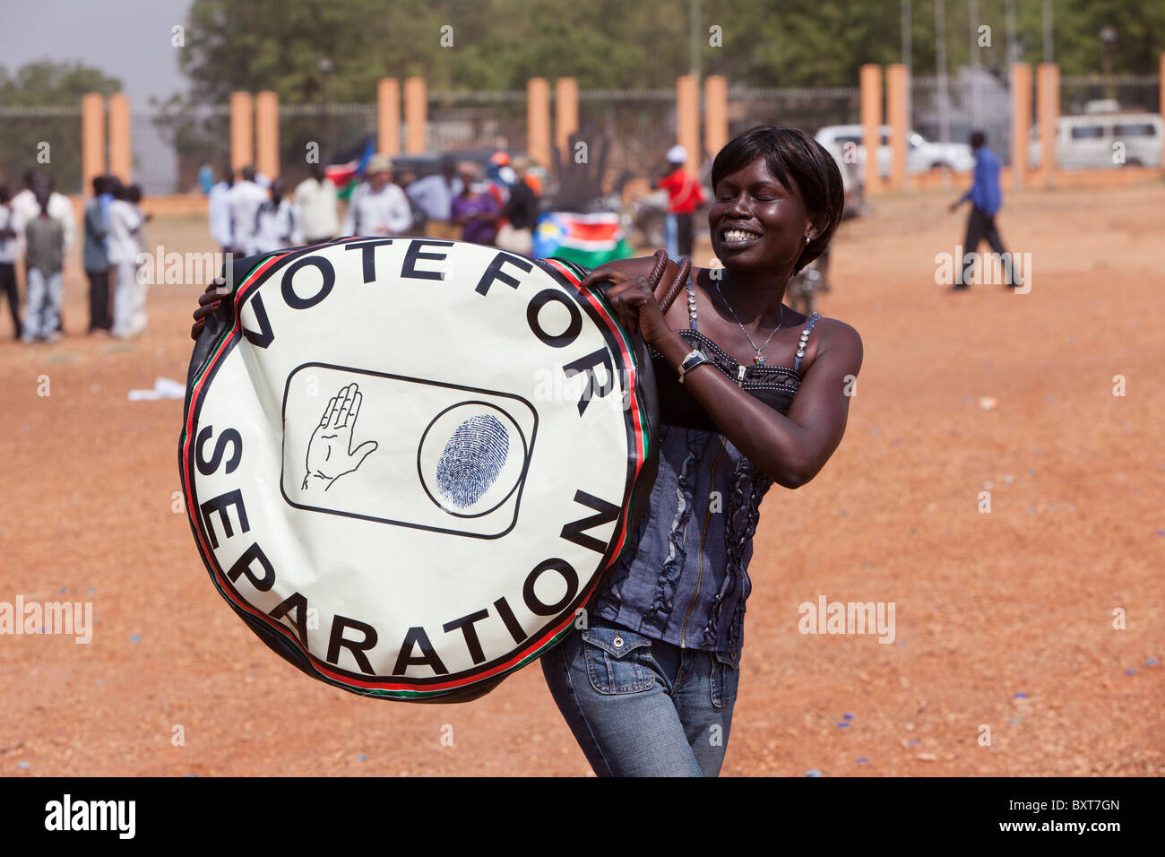 The final independence march in Juba city centre to encourage people to ...