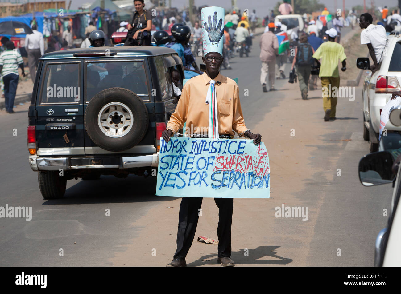 The final independence march in Juba city centre to encourage people to ...