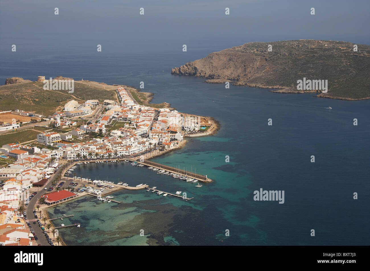 Aerial View of Quaint Mediterranean Coastal Village with Picturesque ...