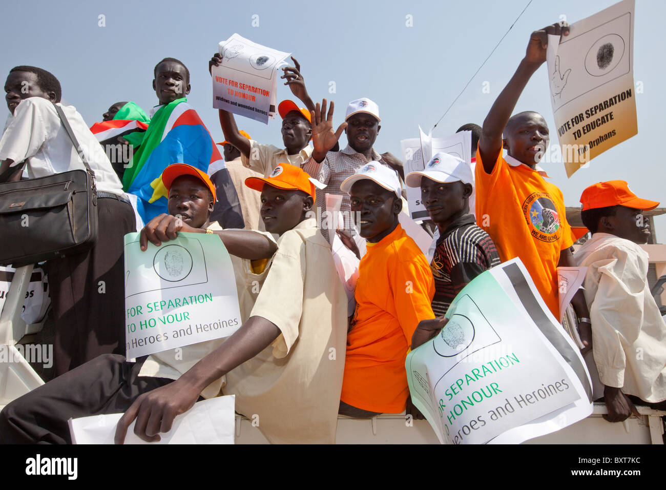 The final independence march in Juba city centre to encourage people to ...