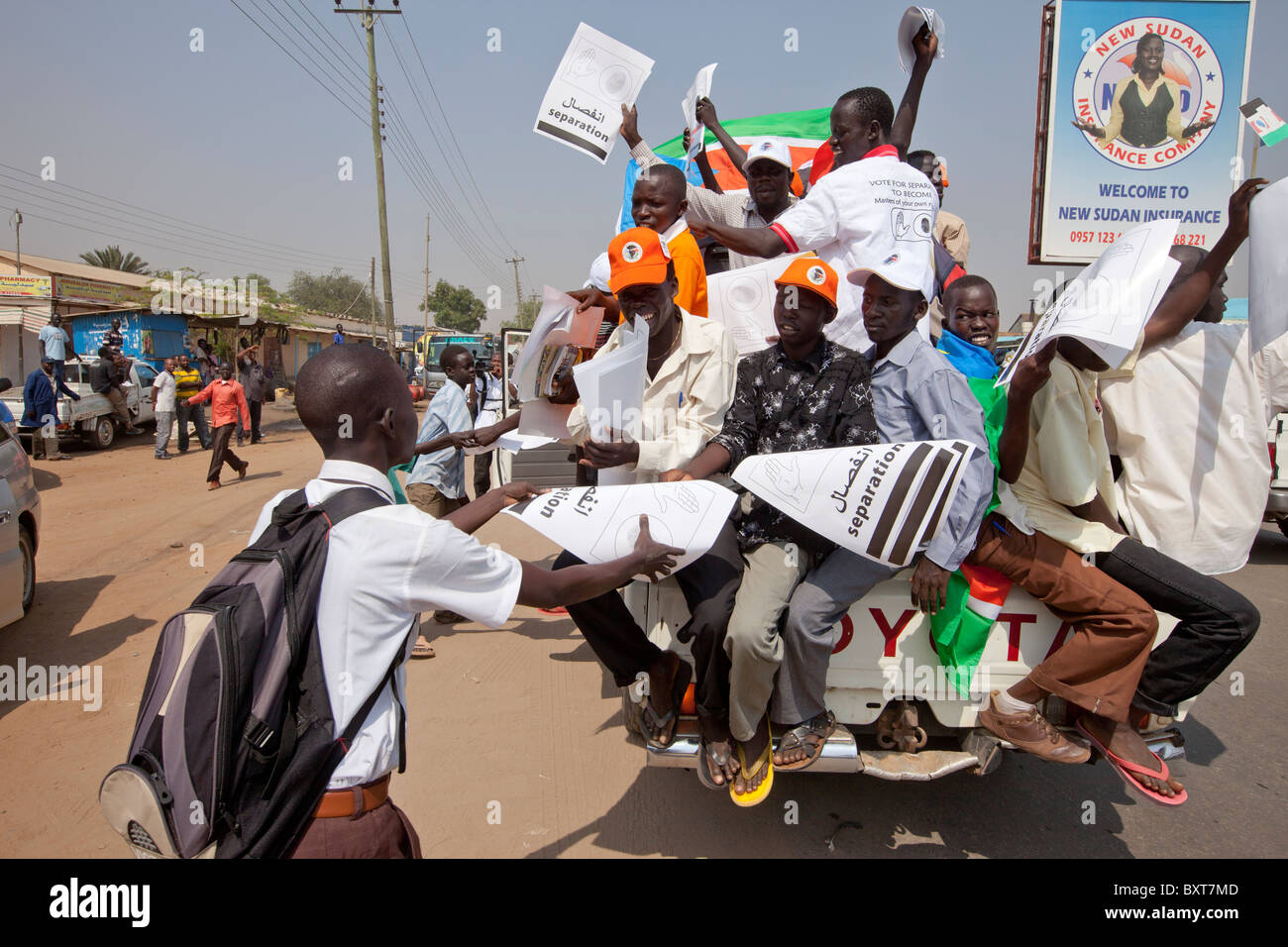 The final independence march in Juba city centre to encourage people to ...