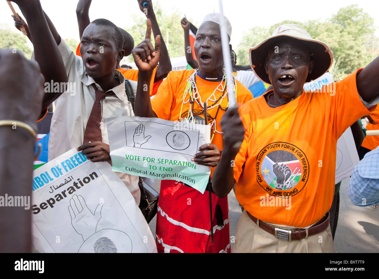 The final independence march in Juba city centre to encourage people to ...