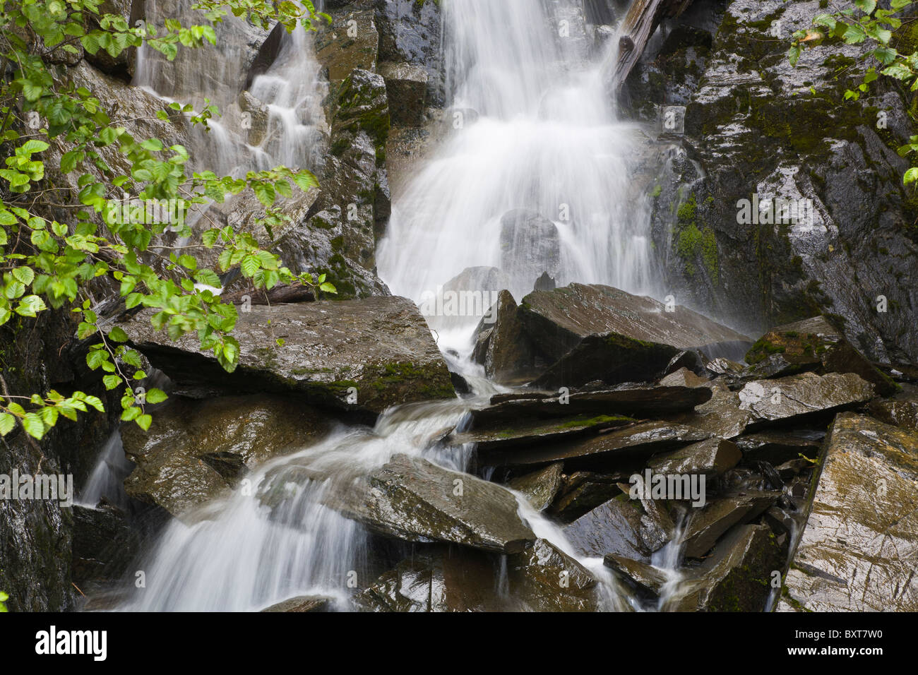 Waterfalls in Seward Alaska Stock Photo - Alamy
