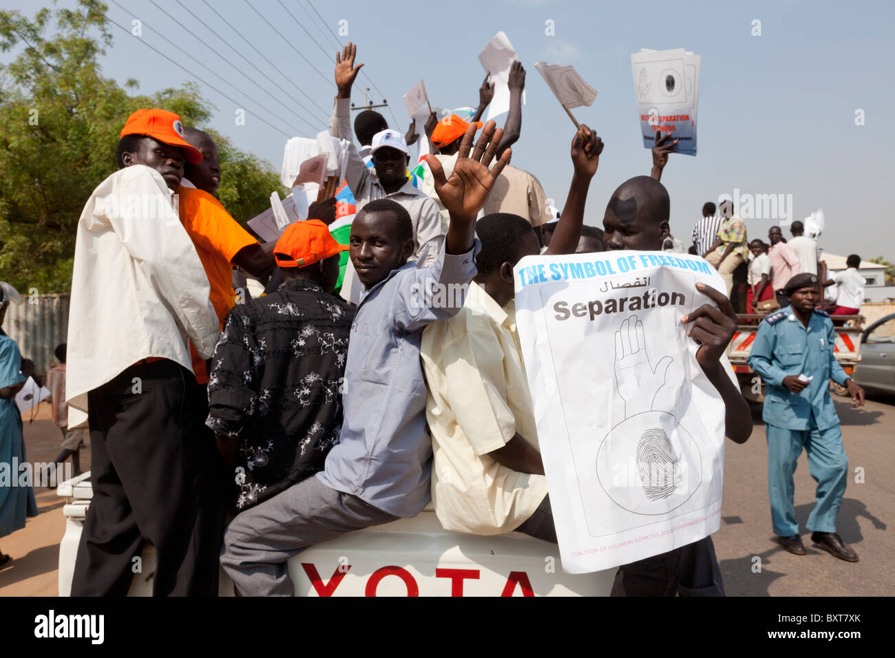 The final independence march in Juba city centre to encourage people to ...