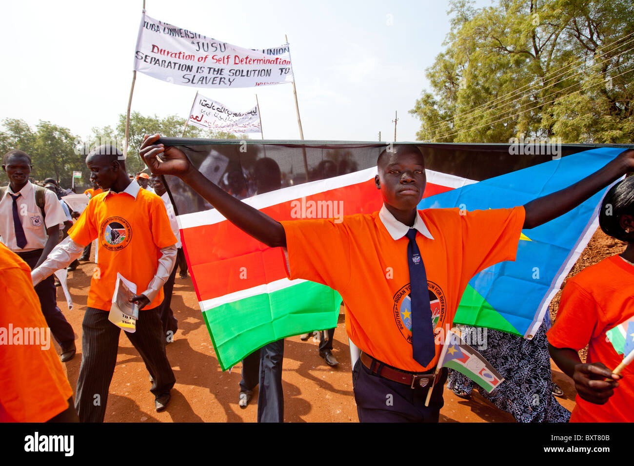 The final independence march in Juba city centre to encourage people to ...