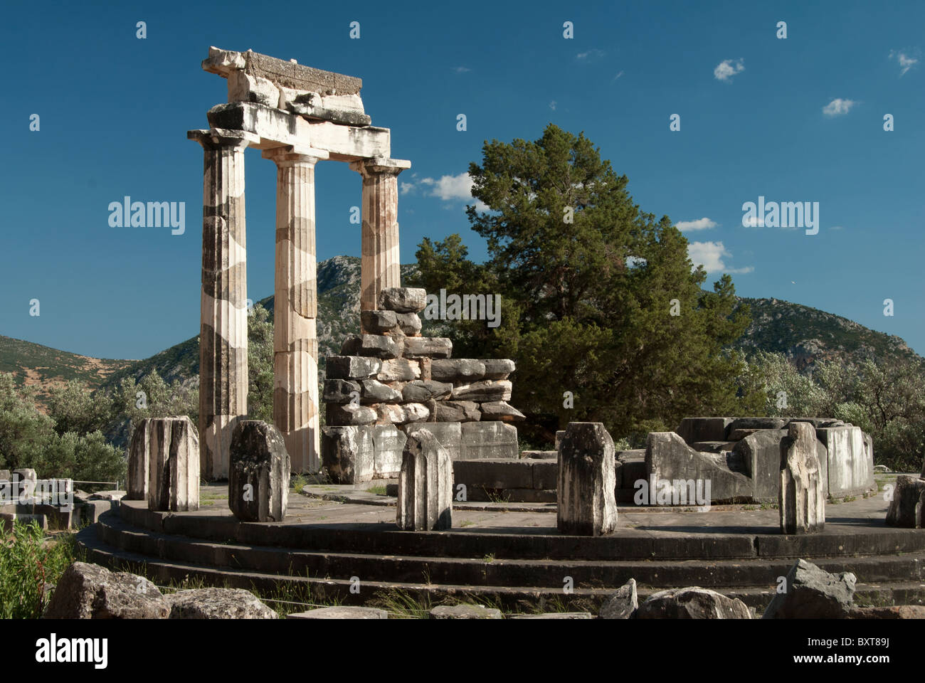 The Tholos at the Sanctuary of Athena, Delphi, Greece Stock Photo - Alamy