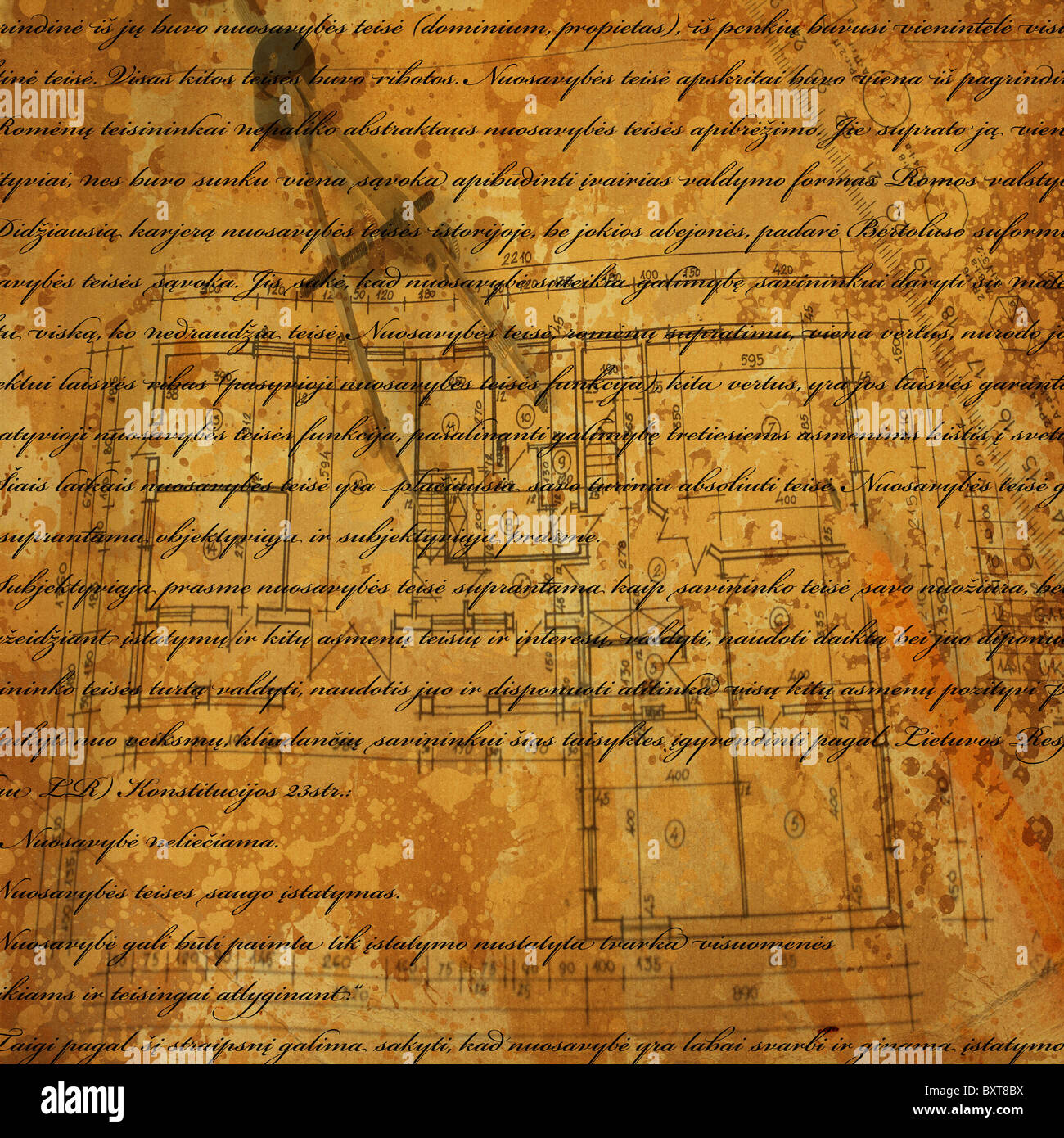 Text is written on grunge old paper with various ornaments Stock Photo ...