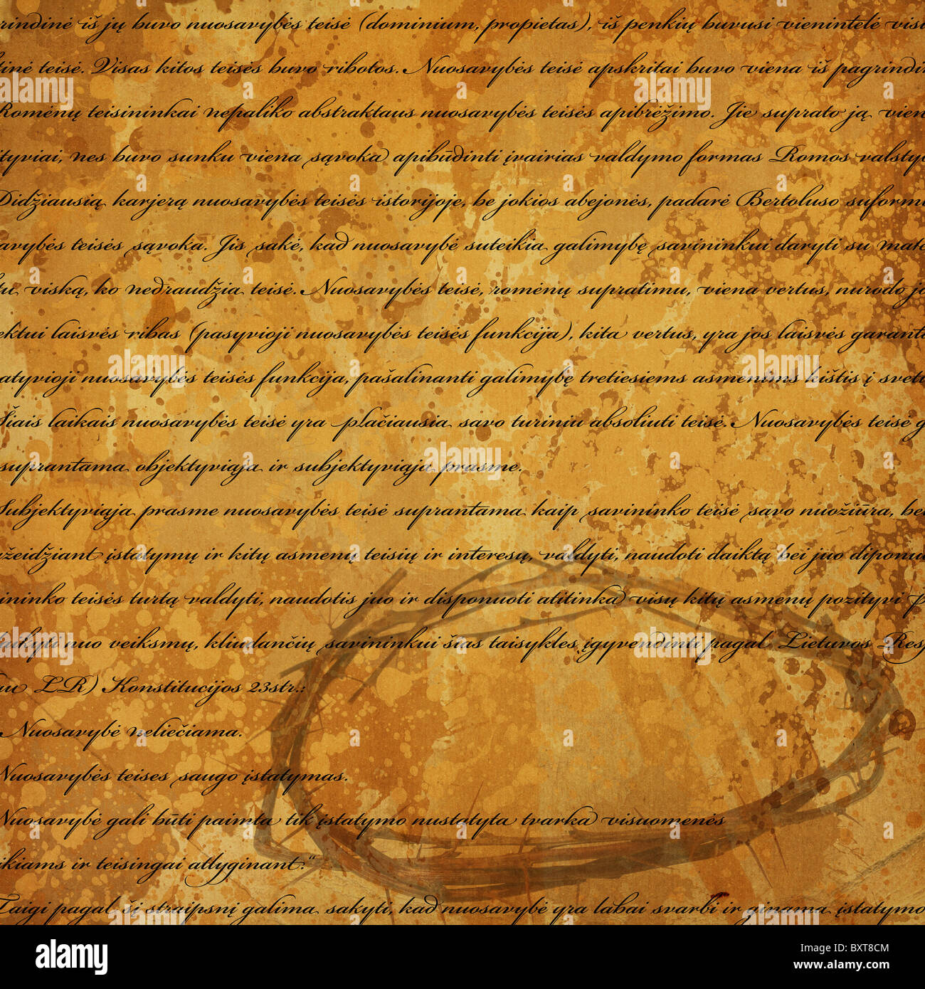 Text is written on grunge old paper with various ornaments Stock Photo ...