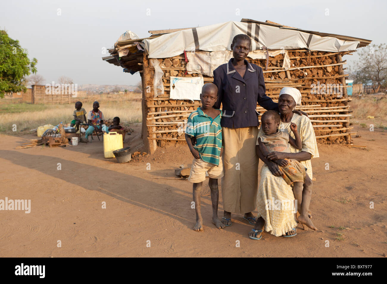 JUBA, December 2010: Helen, 32, with her family in Gudale West, a newly ...