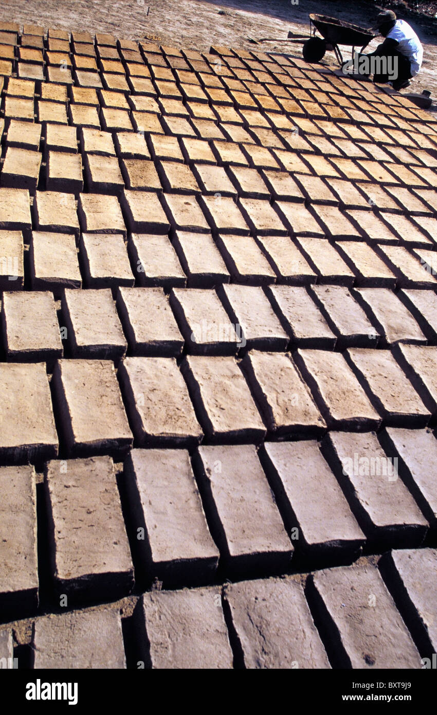 Clay bricks drying in sun hi-res stock photography and images - Alamy