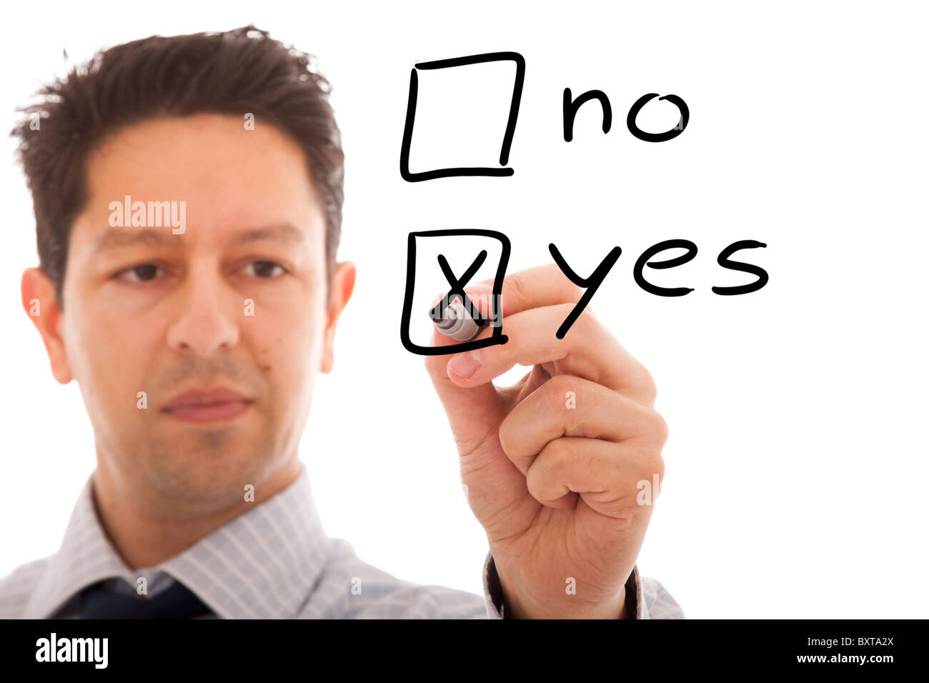 businessman making a positive decision Stock Photo - Alamy