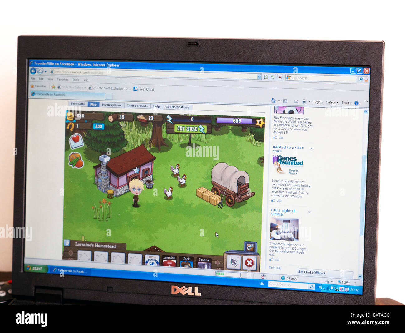 FrontierVille game online Stock Photo - Alamy