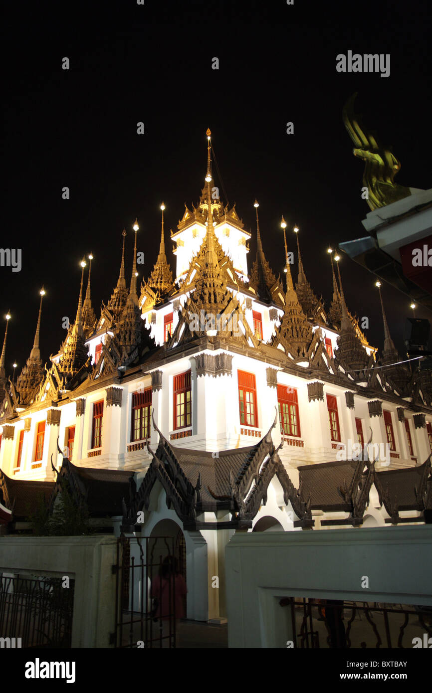 Wat Ratchanadda, the temple of metal castle , Bangkok , Thailand Stock ...