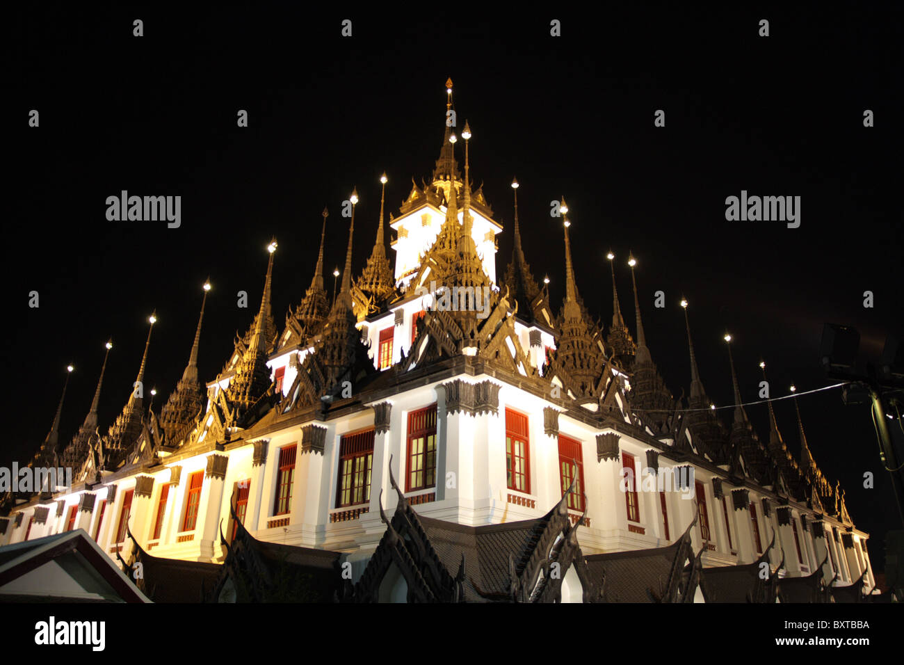 Wat Ratchanadda, the temple of metal castle , Bangkok , Thailand Stock ...