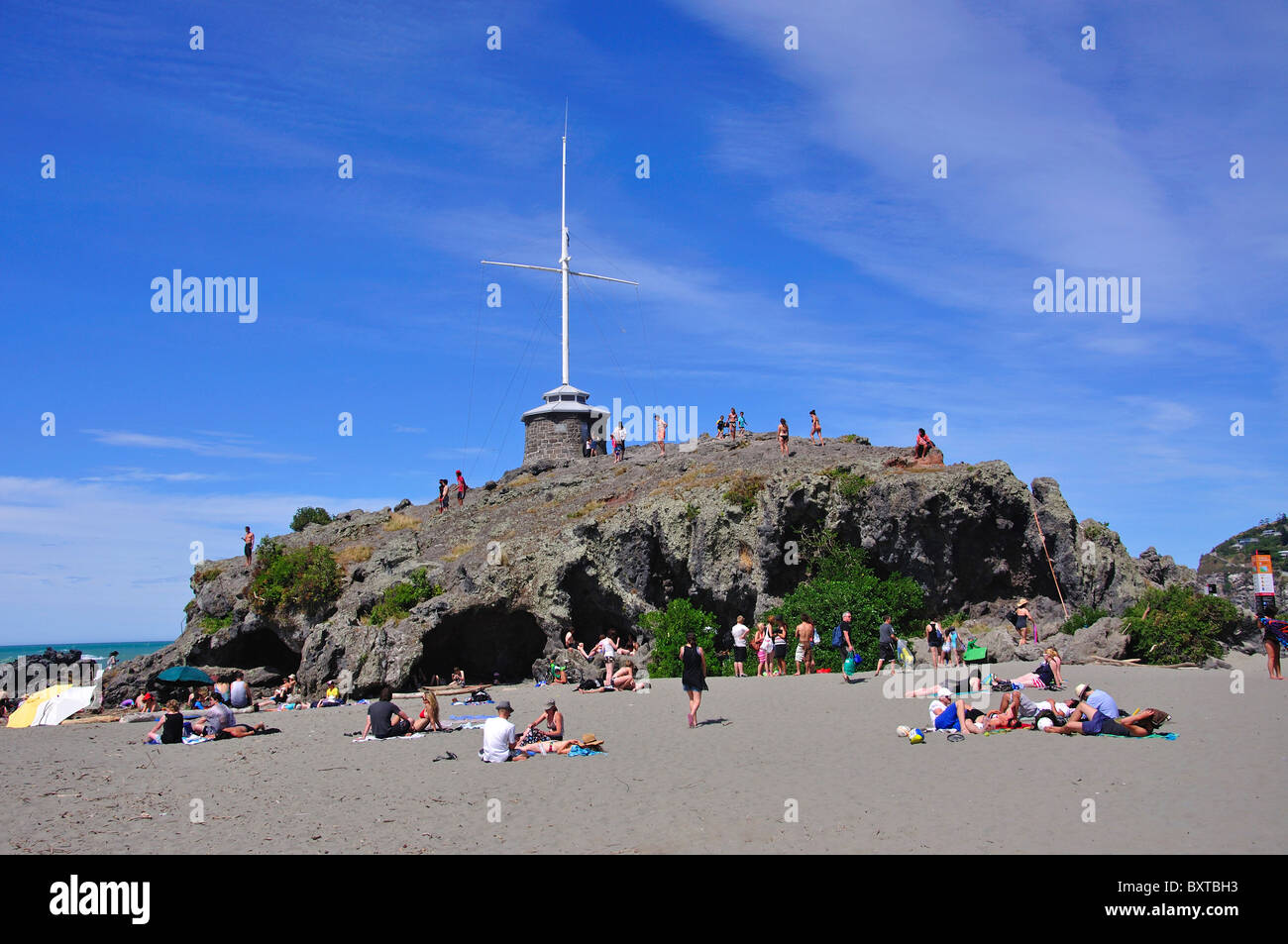Sumner Beach and Cave Rock, Sumner, Christchurch, Canterbury, South ...