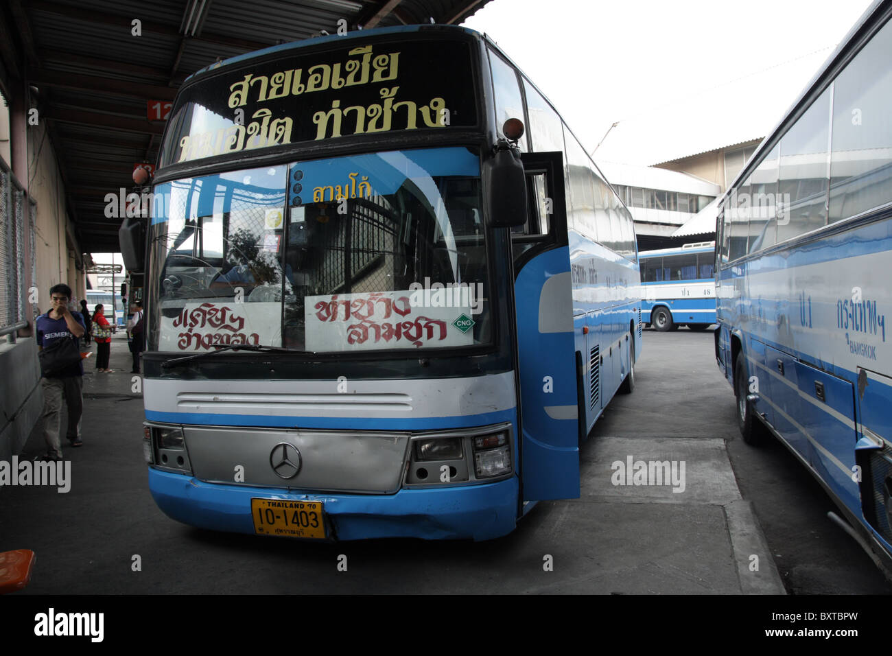 Thailand bus at Mor Chit Bus Station Stock Photo - Alamy