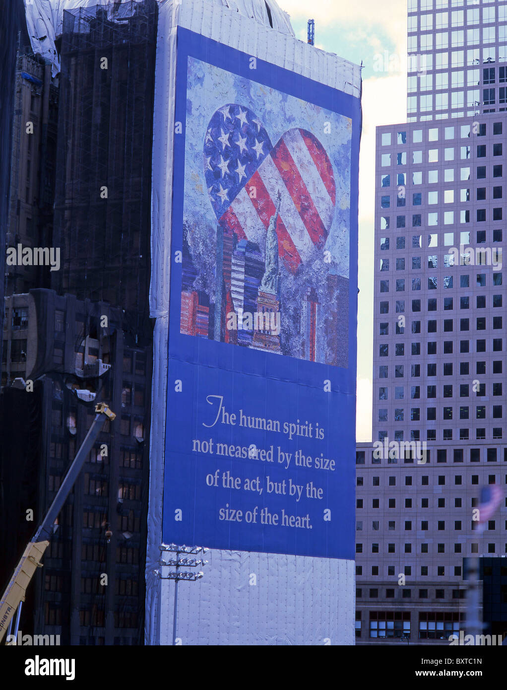 Wall mural at Ground Zero, Lower Manhattan, New York, New York State ...