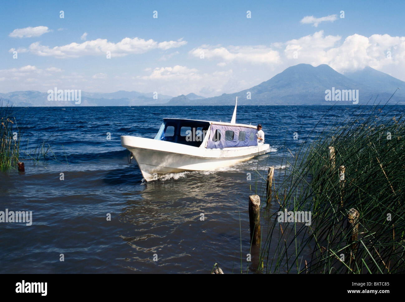A Boat On A Boat Tour Gliding Over Water Stock Photo - Alamy