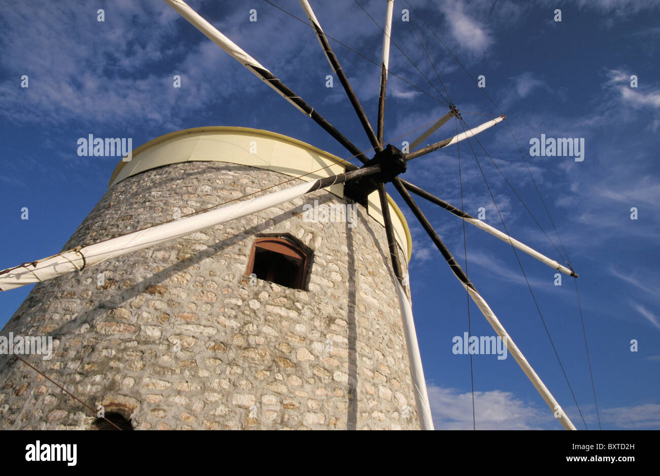 Stone Windmill, Low Angle View Stock Photo - Alamy