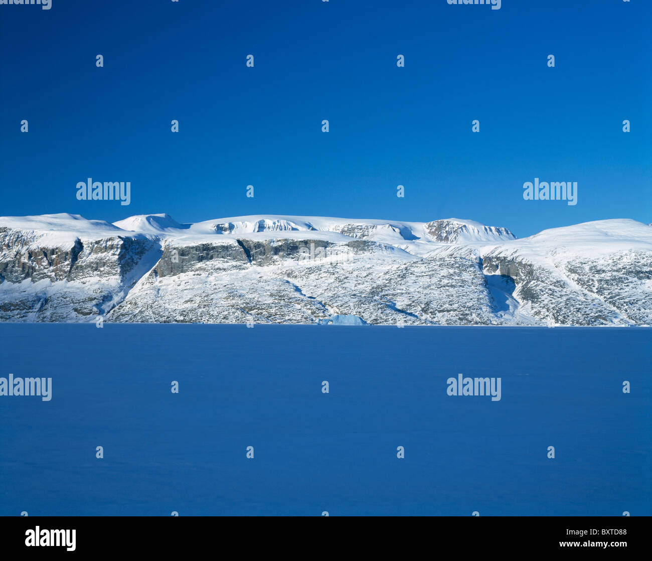 Ice And Snow Covered Landscape Stock Photo - Alamy