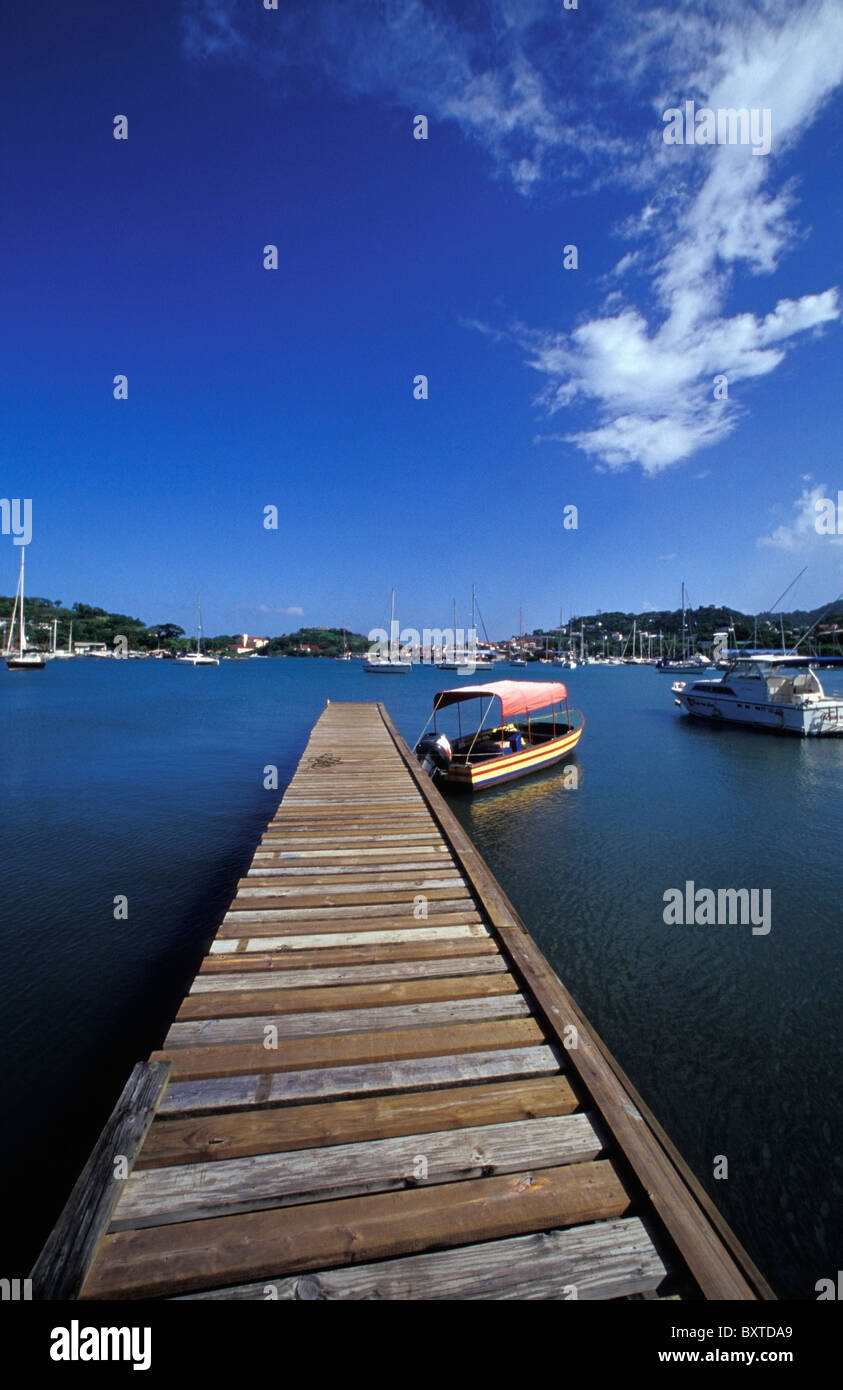Boat In Harbor Stock Photo - Alamy