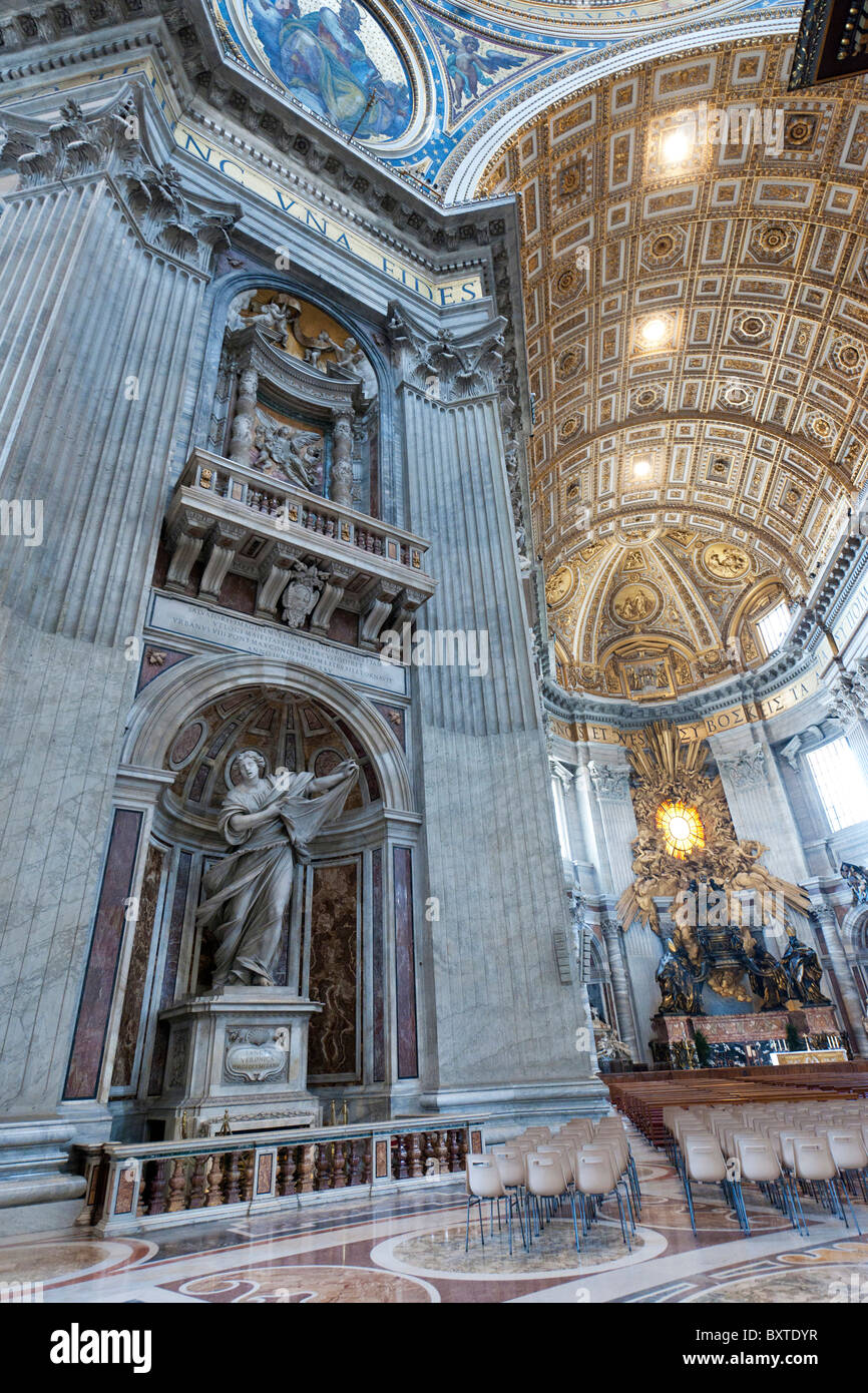 Interior of the dome, St. Peter's basilica, Vatican, Rome, Lazio, Italy ...