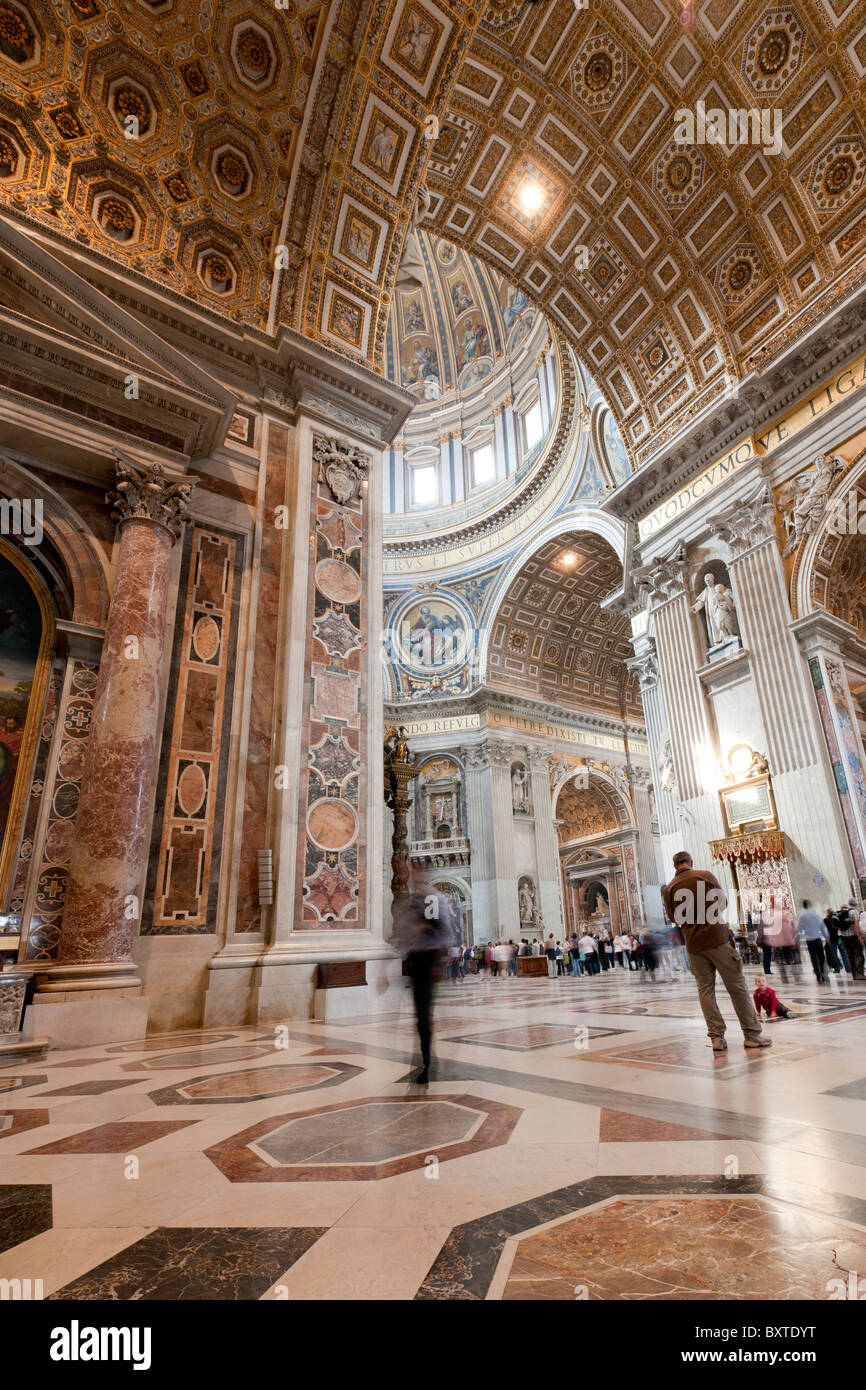 Interior of the dome, St. Peter's basilica, Vatican, Rome, Lazio, Italy ...