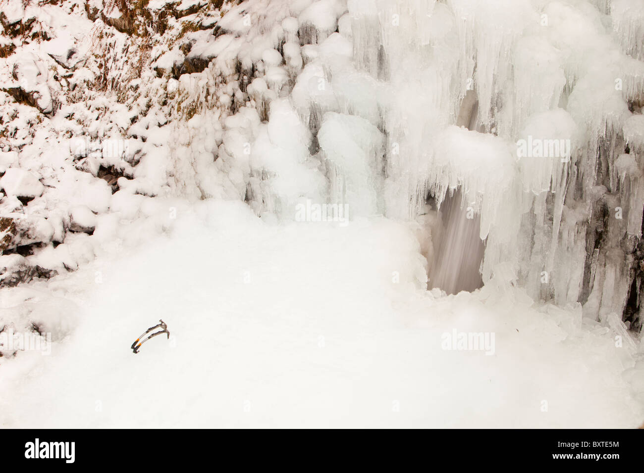 A climbers axes on Fisher Place Ghyll above Thirlmere in the Lake ...