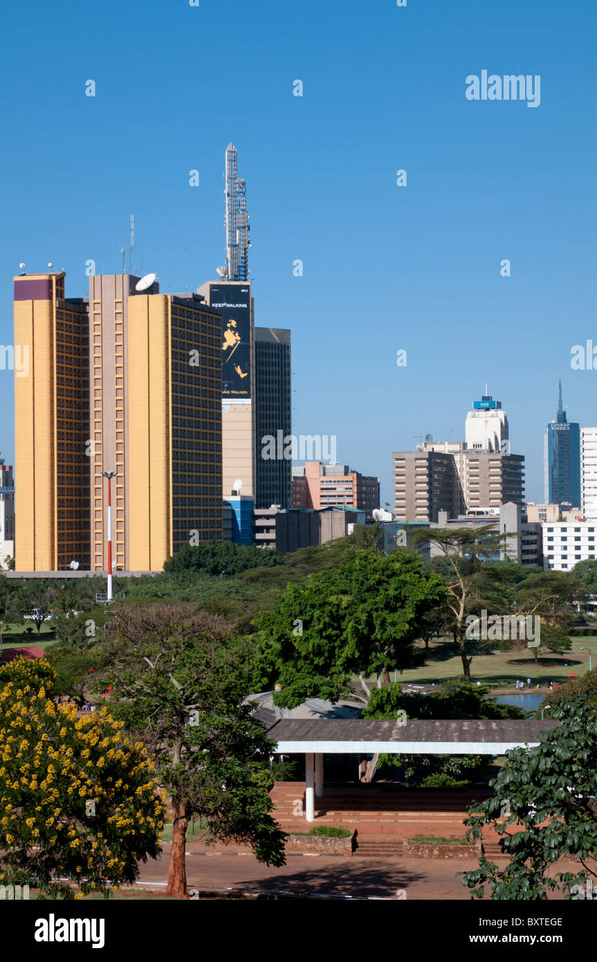 East Africa, Kenya, Nairobi Skyline From Uhuru Park Stock Photo - Alamy