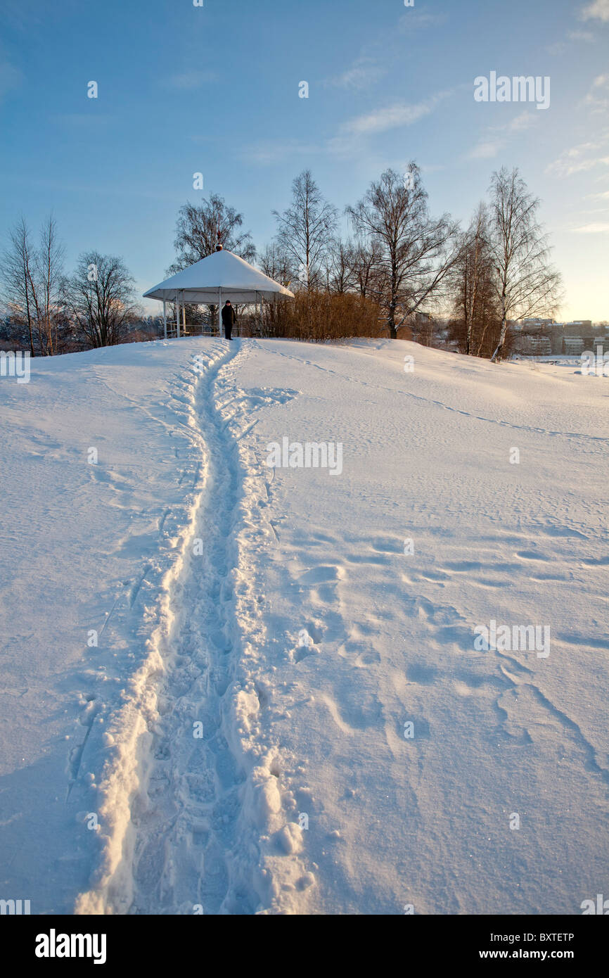 path in snow Stock Photo - Alamy