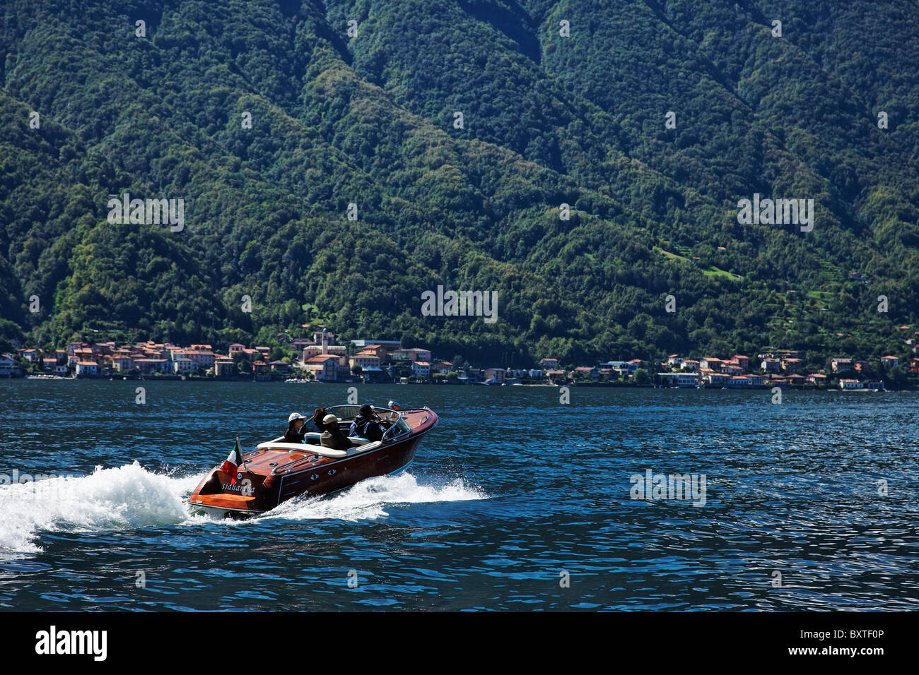 Speedboat, Lake Como, Lombardy, Italy Stock Photo - Alamy