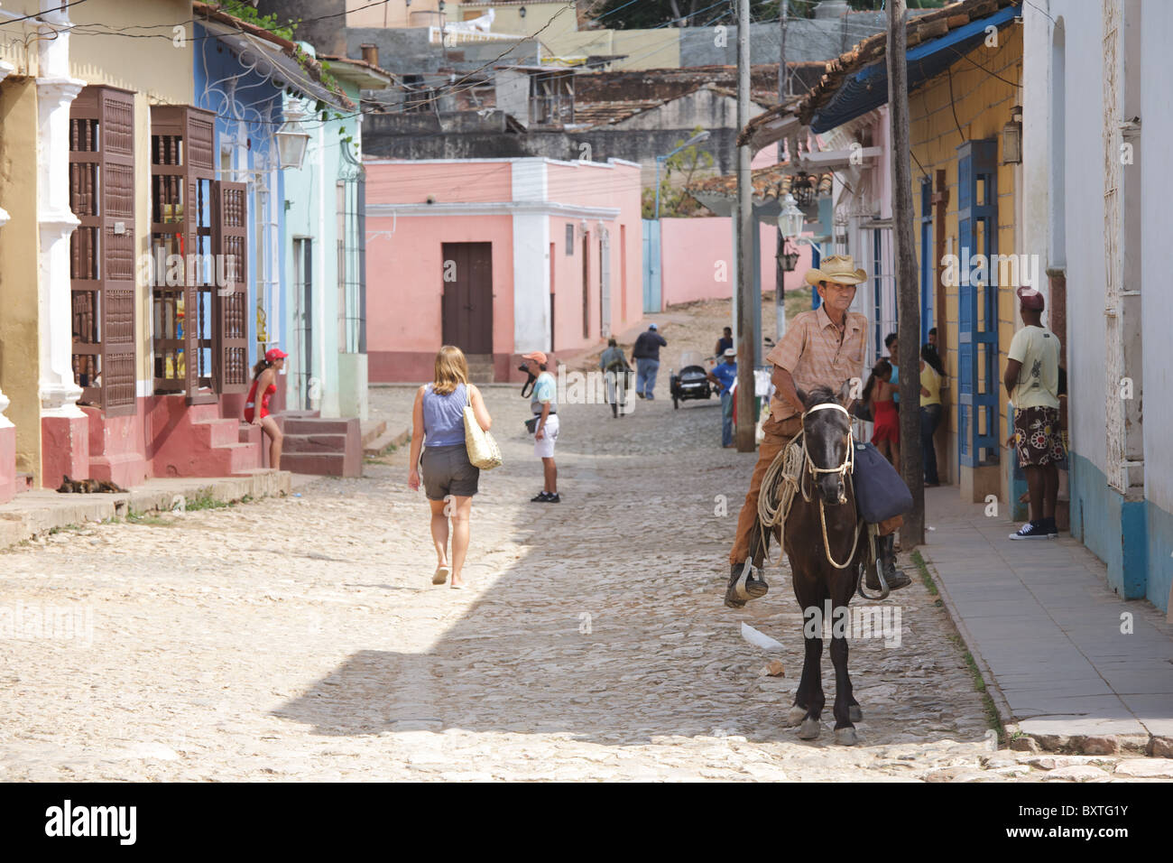 TRINIDAD: MAN ON HORSE Stock Photo - Alamy