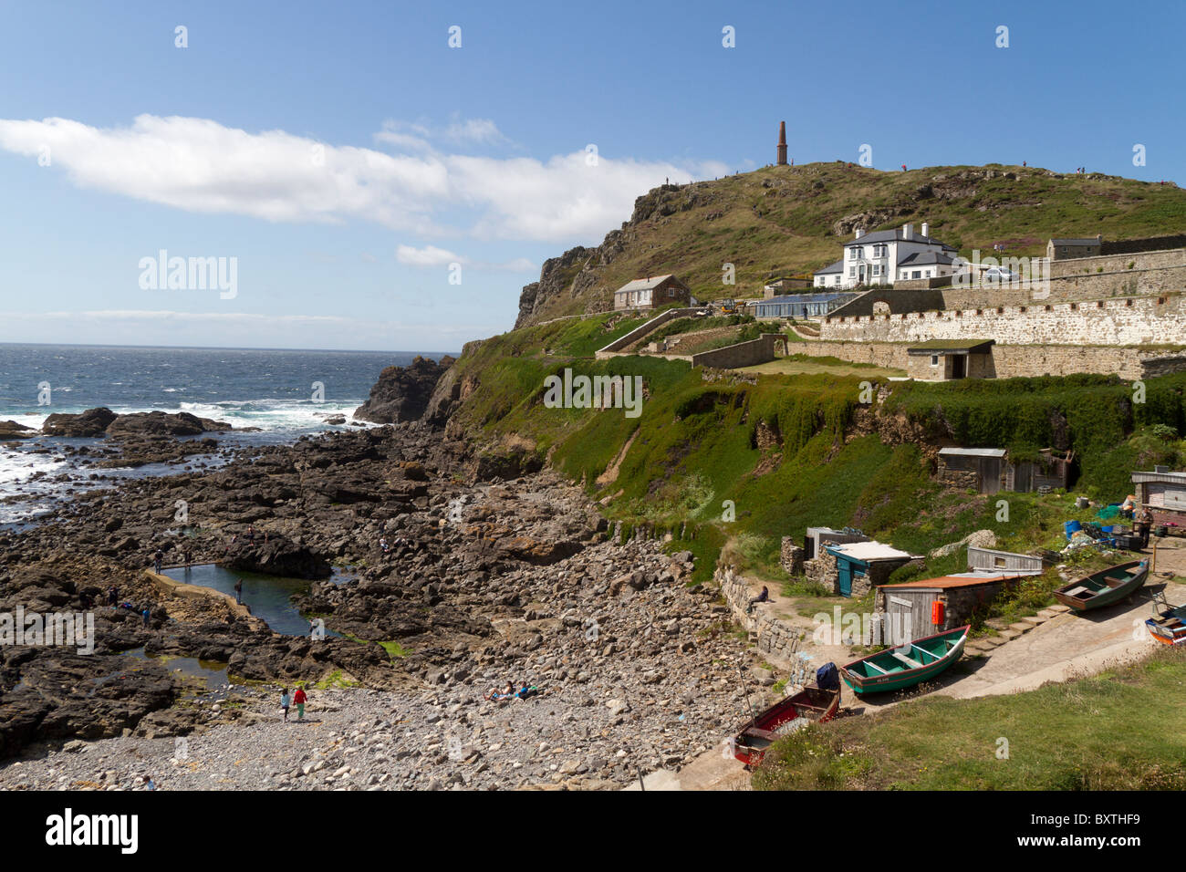 South west coast path walk cornwall tin mine hi-res stock photography ...