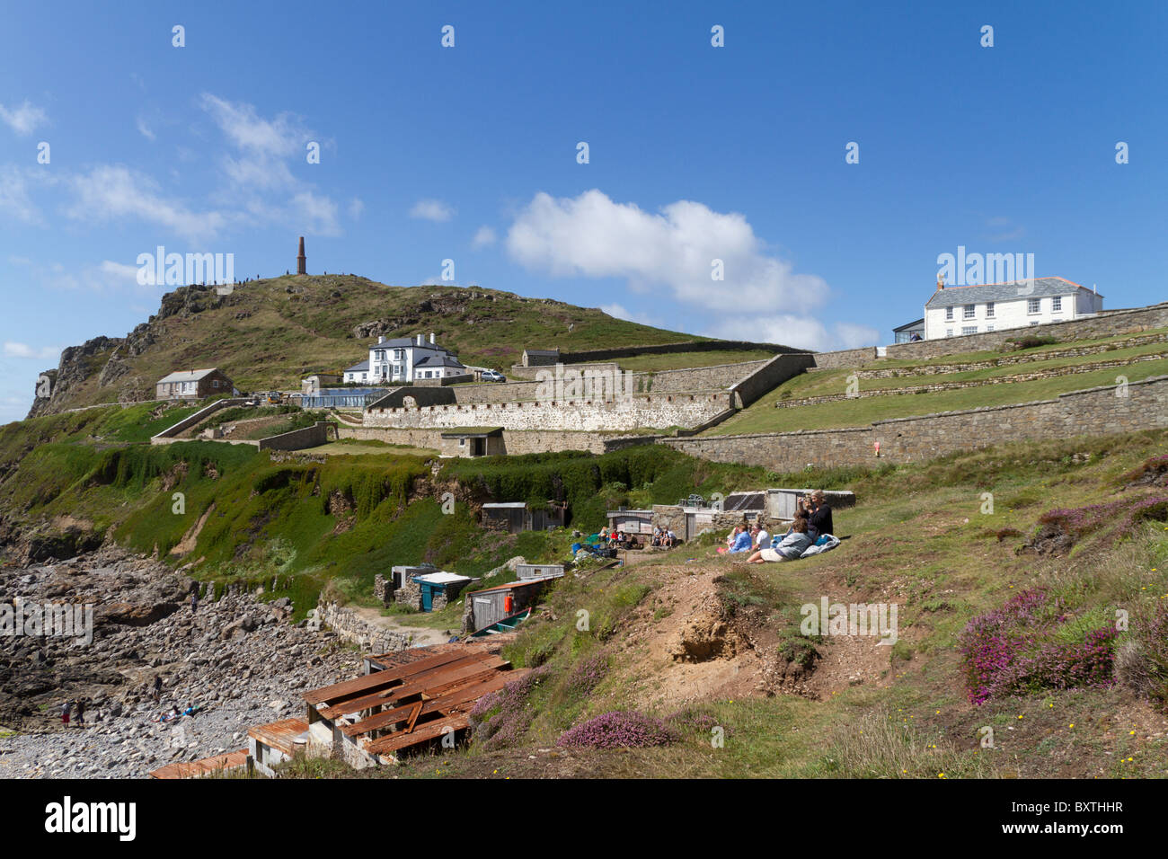Cottages near Cape Cornwall Stock Photo - Alamy