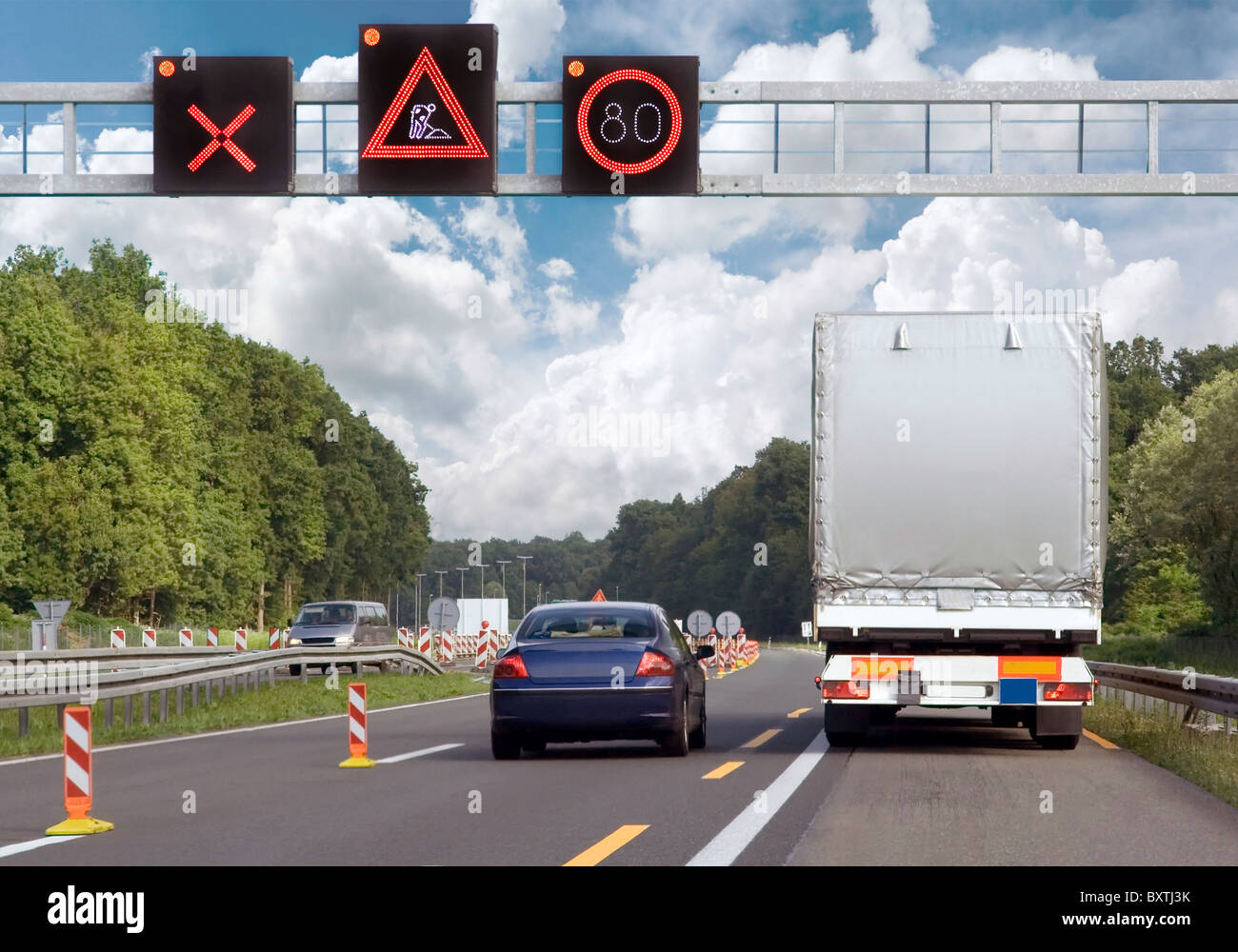 Traffic warning signs Stock Photo - Alamy