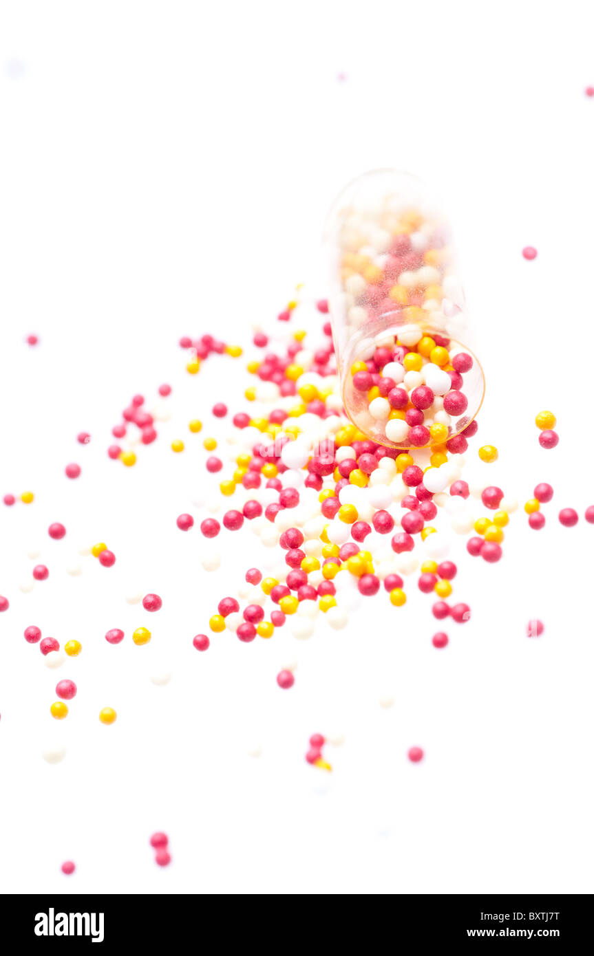 medical capsules isolated on white background Stock Photo - Alamy