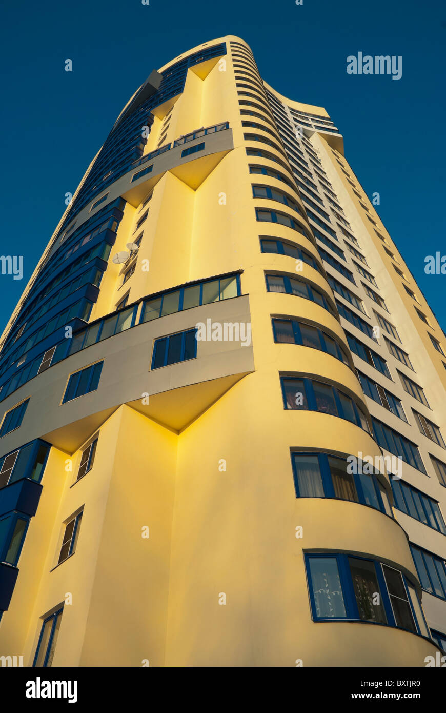 Bottom view of the modern architecture house Stock Photo - Alamy