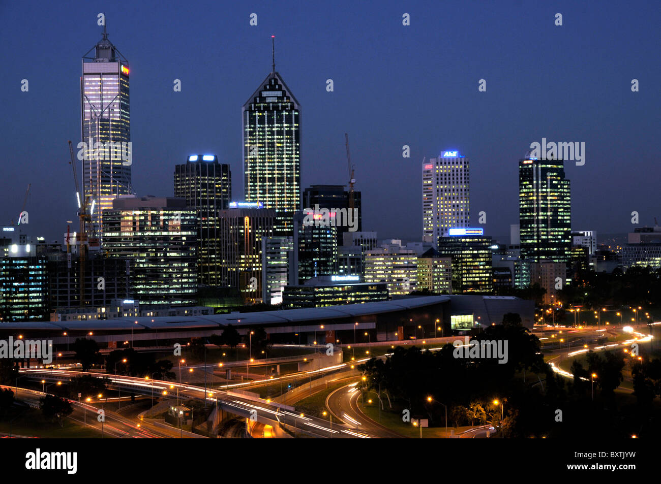 The City Skyline From King's Park In Perth Wa Australia Stock Photo - Alamy