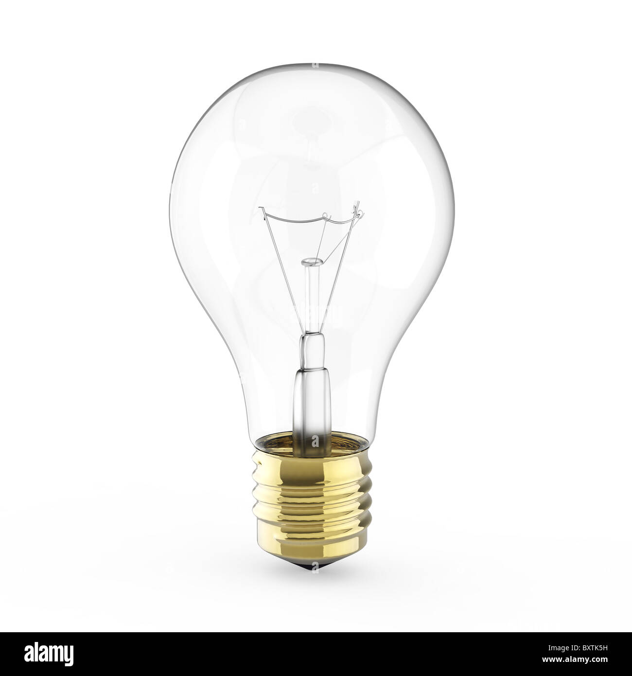 Electric 3d Light bulb isolated on white Stock Photo - Alamy