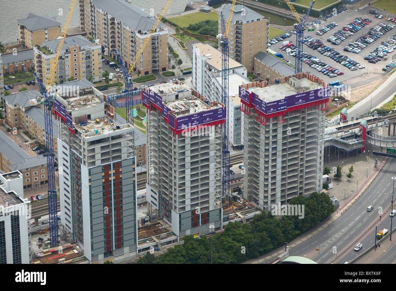 Aerial view of Electron a residential property development by Barratt ...