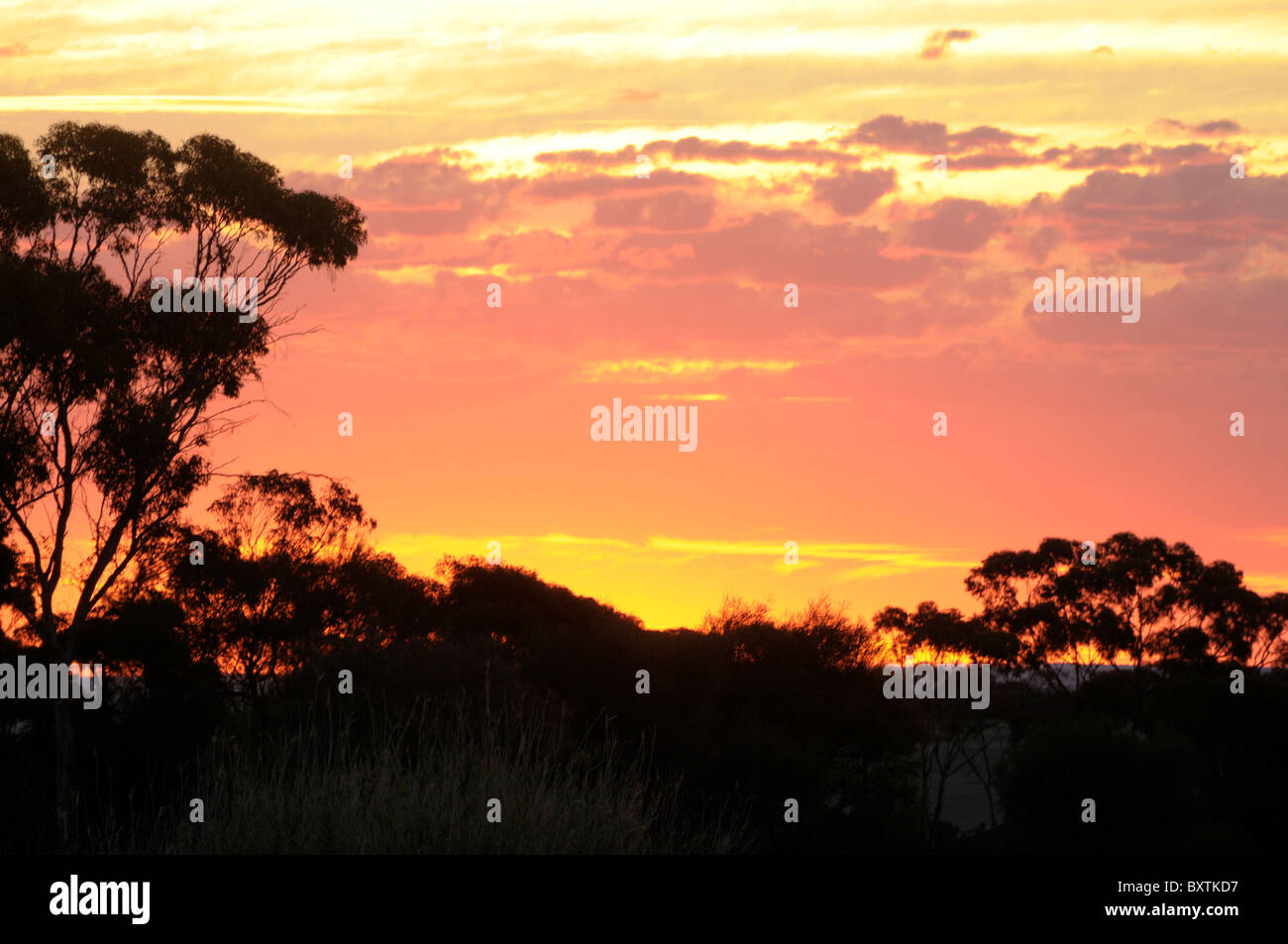 Sunset At Merredin Wa Australia Stock Photo - Alamy