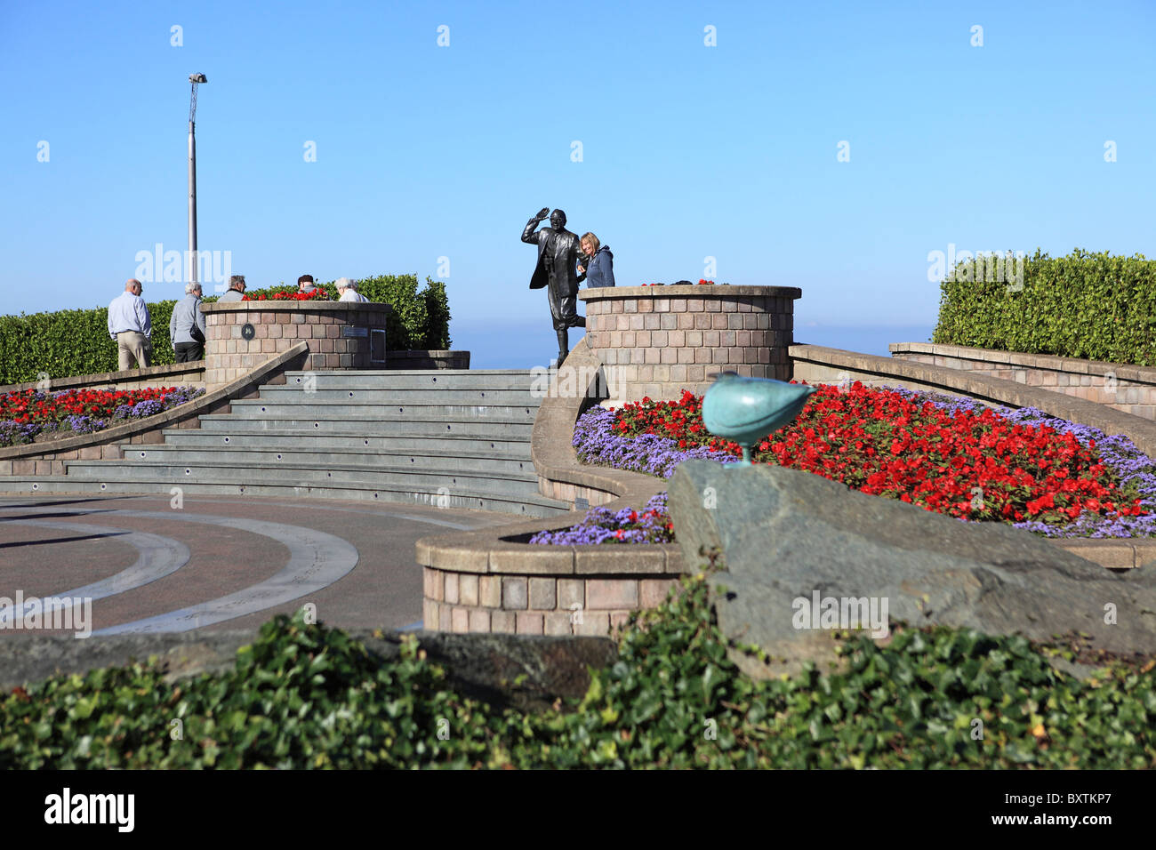 Lancashire, Morecambe, The Eric Morecambe Memorial Statue Stock Photo ...
