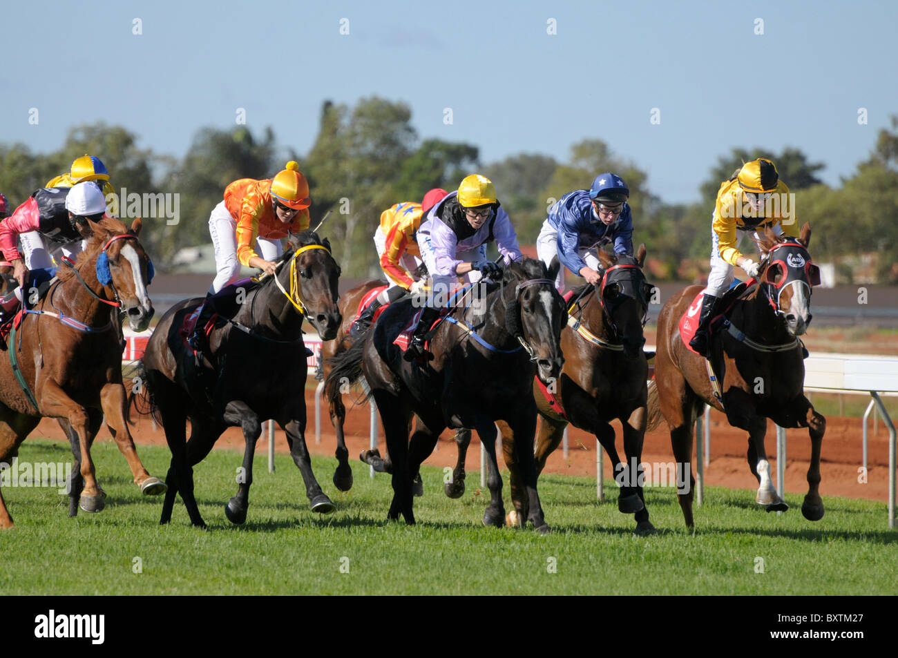 Horseracing at Kalgoorlie Racecourse, Western Australia Stock Photo - Alamy