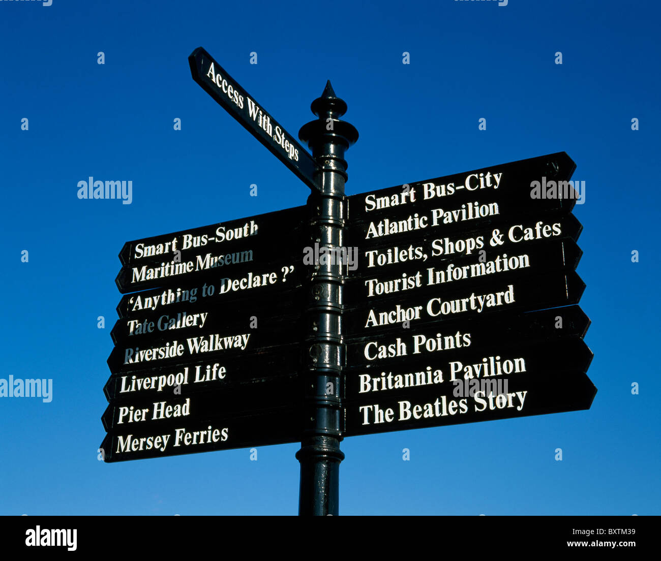 Liverpool Sign Post Stock Photo - Alamy