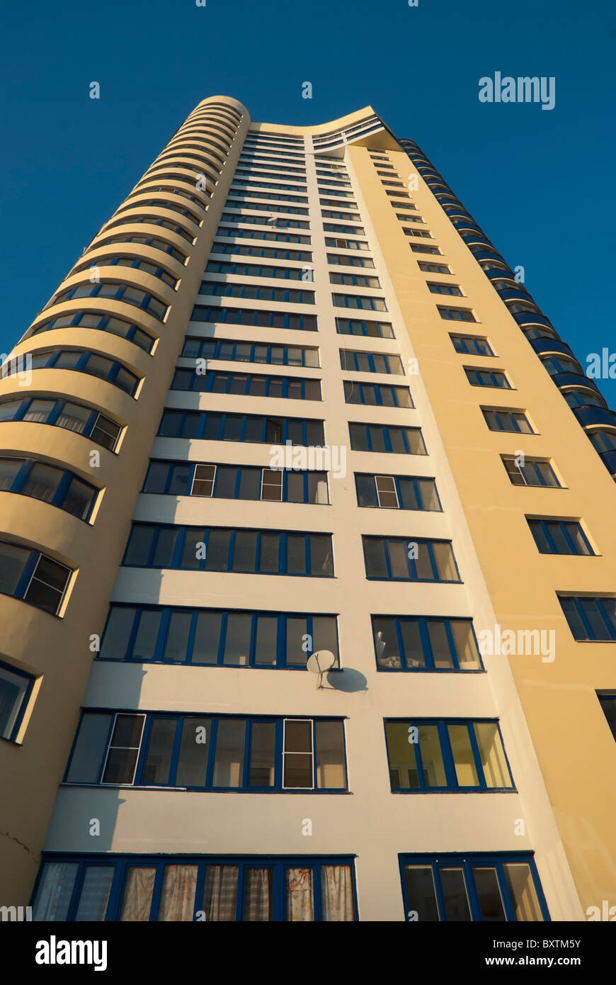 Bottom view of the modern architecture house Stock Photo - Alamy