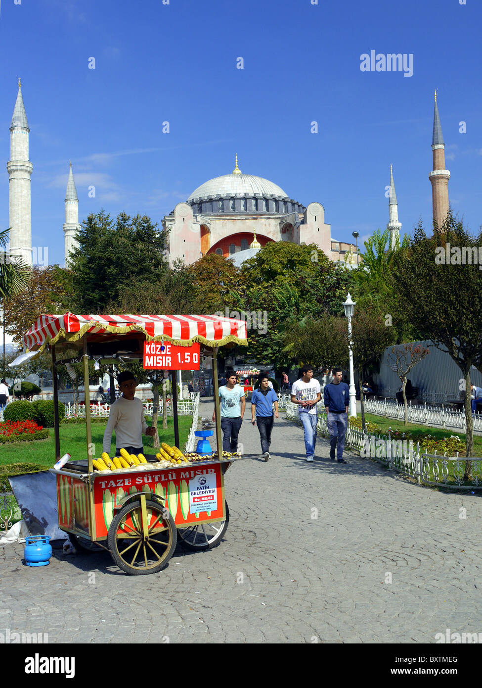 Ayasofya / St Sophia Museum & Corn Vendor, Istanbul Stock Photo - Alamy