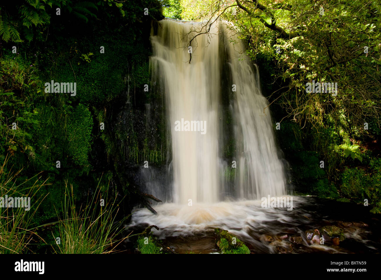 Powys, Brecon Beacons Waterfall Stock Photo - Alamy