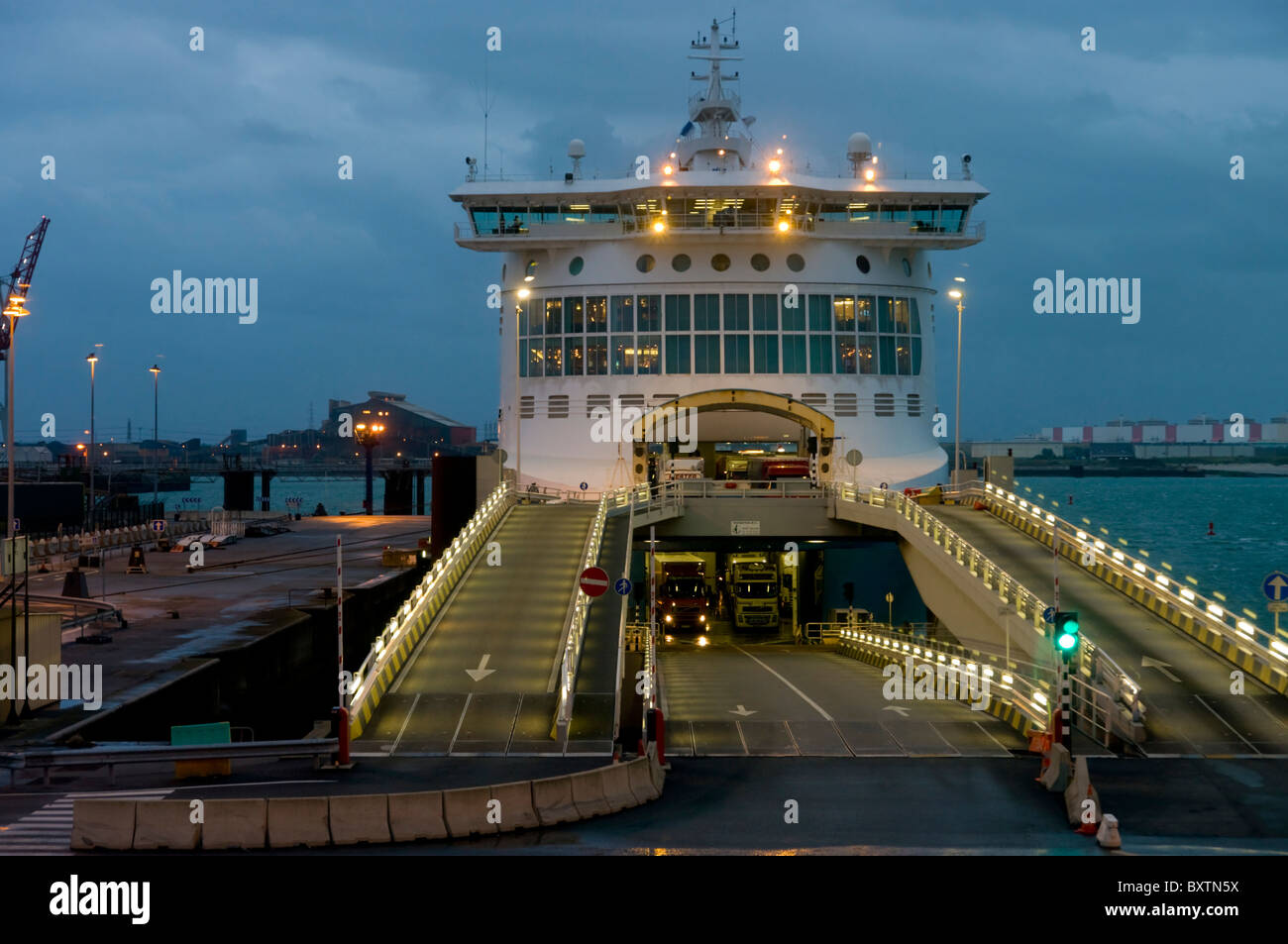 France, Dunkirk, Ferry Disembarking Stock Photo - Alamy