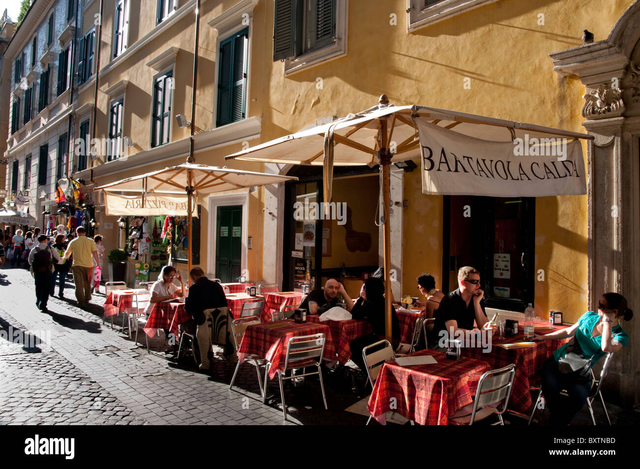 Europe, Italy, Rome, Restaurant Street Scene Stock Photo - Alamy