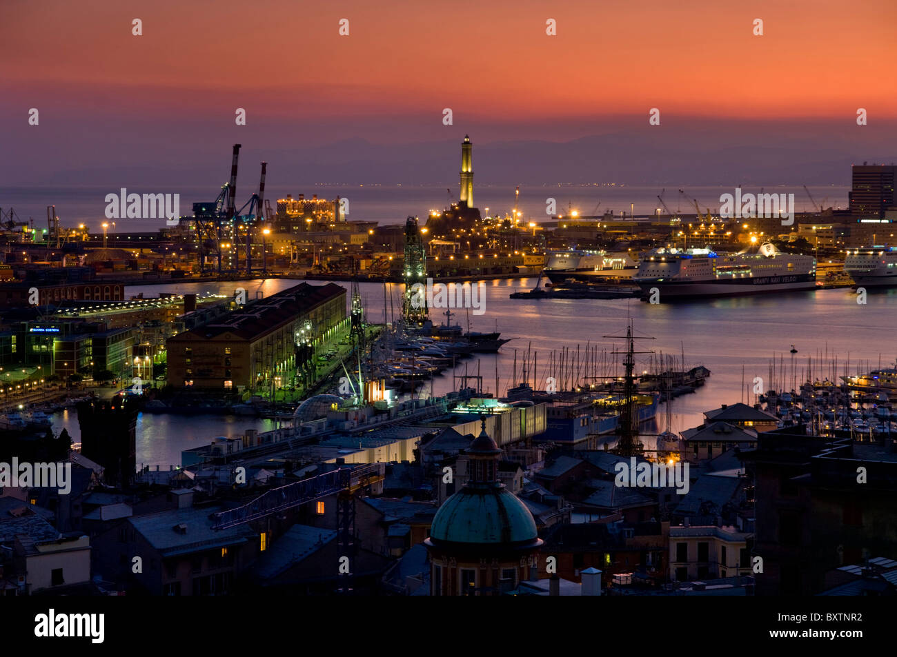 Europe, Italy, Liguria, Genoa Port Docks Stock Photo - Alamy